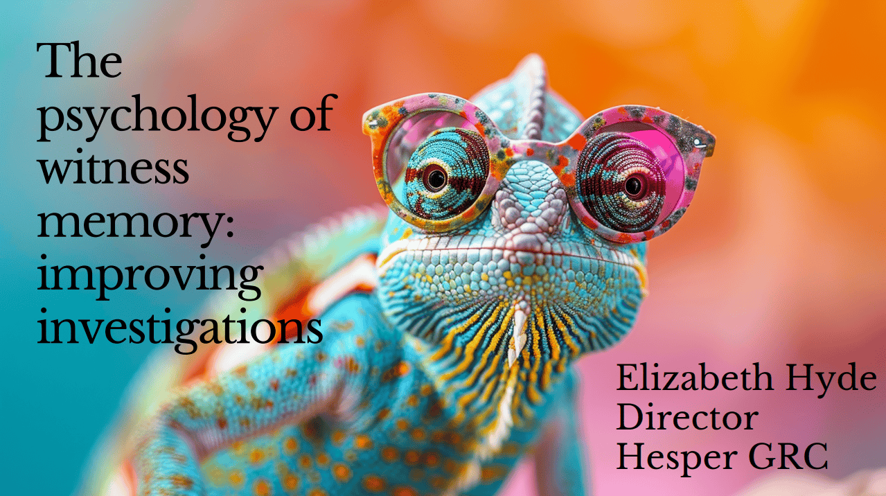 Witness memory & Examining HSE statistics Event Write Up Reports - HSLA